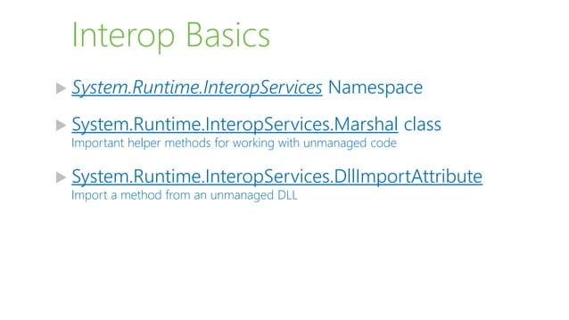 P/Invoke - Interoperability of C++ and C# | PPT