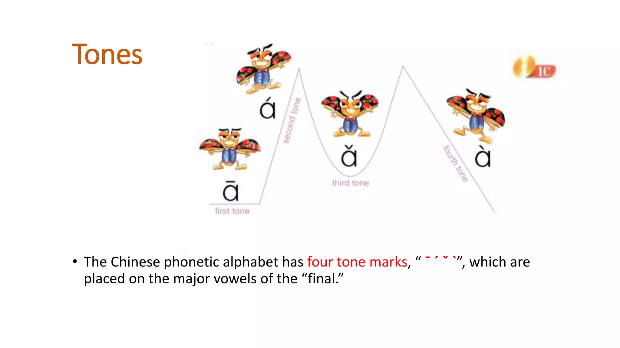 Pinyin 01 Vowels, consonants and tones | PPTX