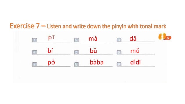 Pinyin 01 Vowels, consonants and tones | PPT
