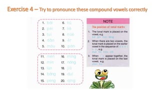 Pinyin 02 Compound vowels, numbers | PPT