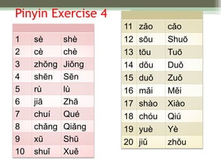 Pinyin worksheet PowerPoint