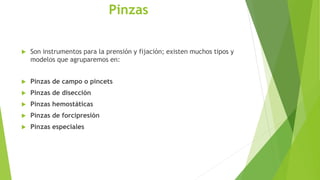 Pinzas quirurgicas | PPTX
