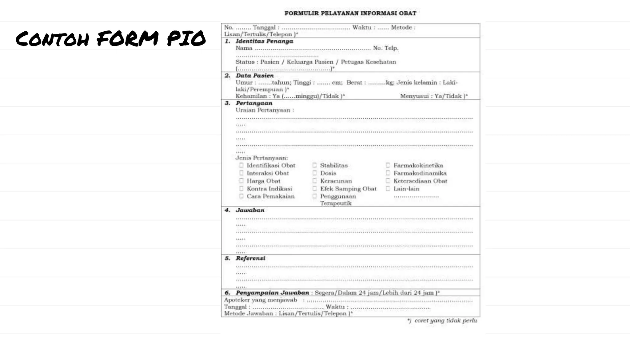 Pelayanan Informasi Obat (PIO) | PPTX