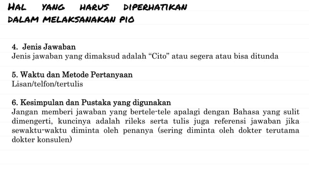 Pelayanan Informasi Obat (PIO) | PPTX