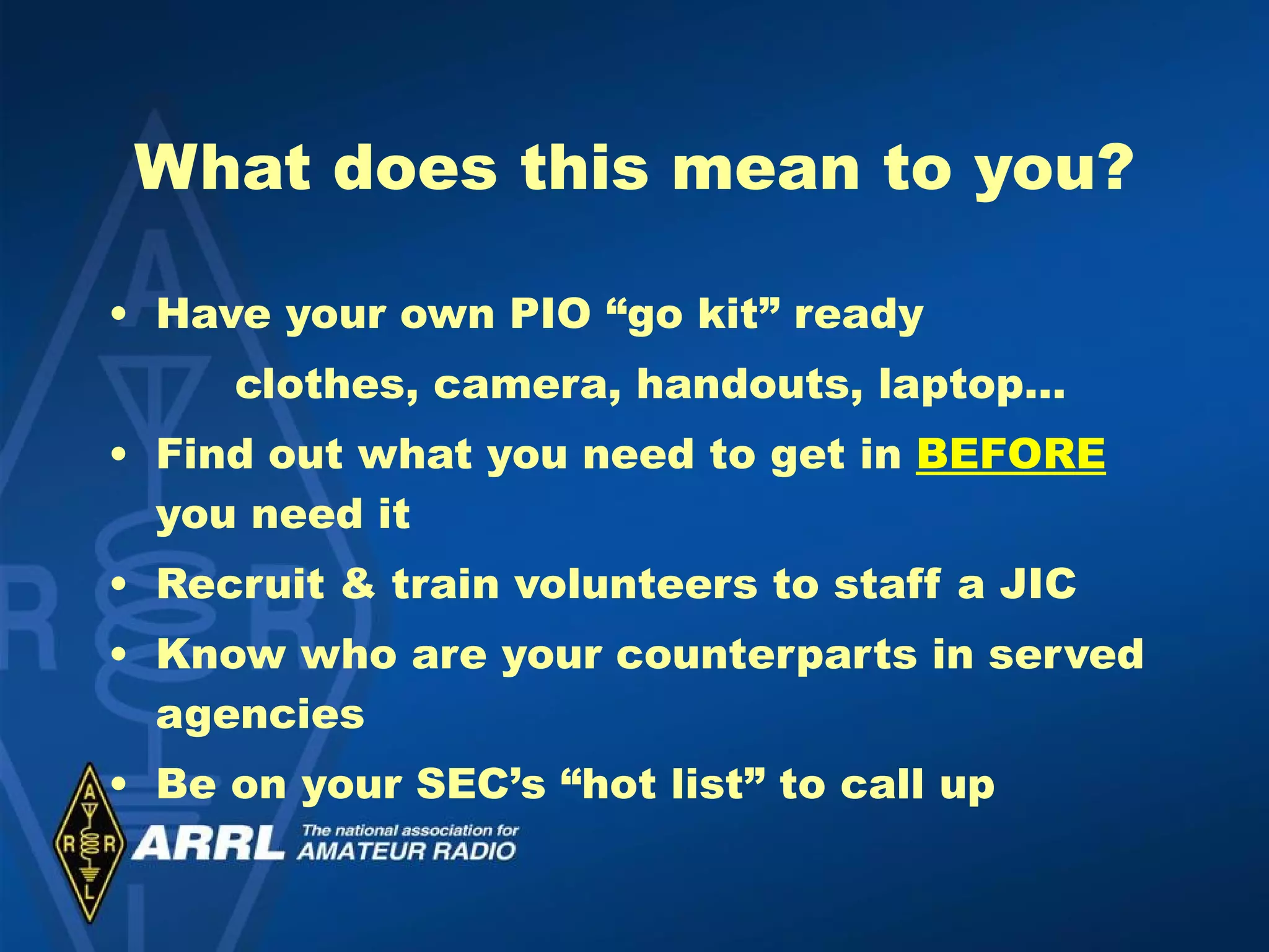 Pio And Emergency Work | PPT
