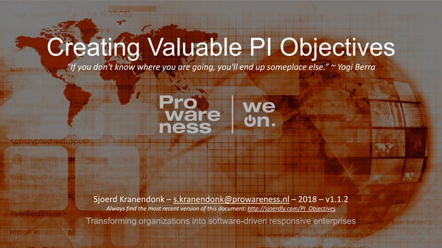 Creating Valuable PI objectives v1.1.2 - OLD VERSION | PDF