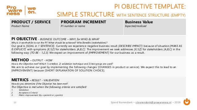 Creating Valuable PI Objectives v1.2.0