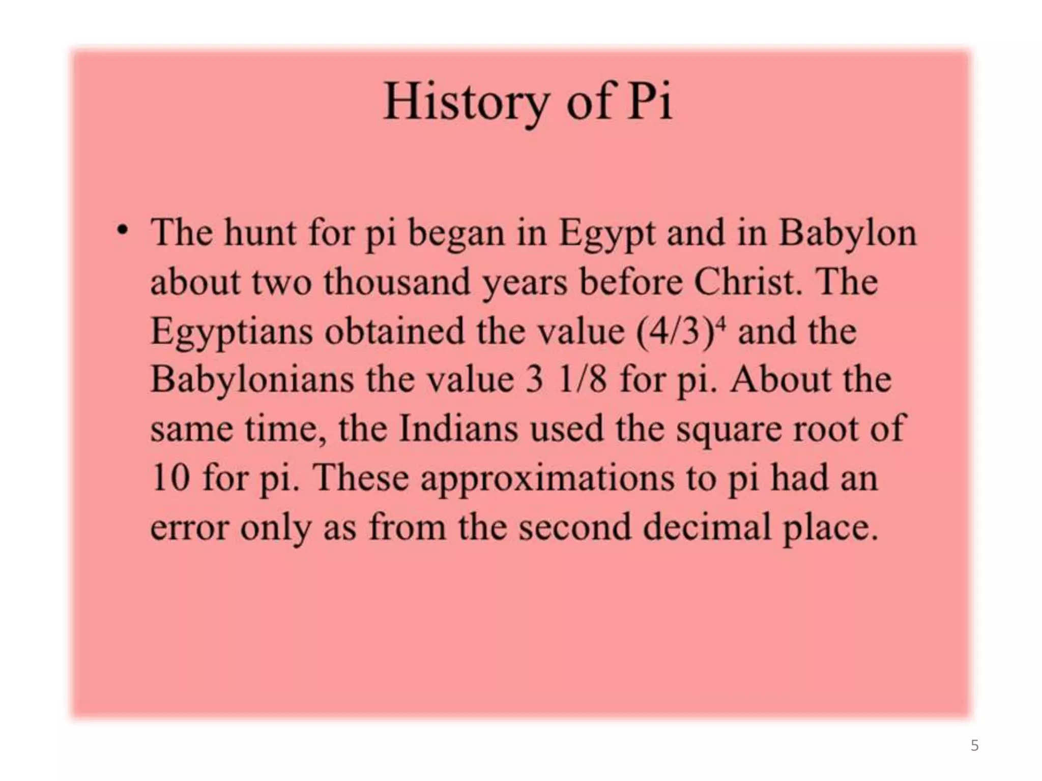 History of Pi | PPT