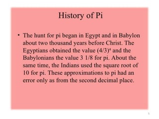History of Pi | PPTX | Physics | Science