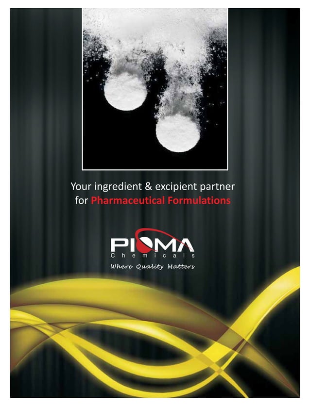 Pioma chemicals product line - Pharmaceutical Excipients & Oils | PDF