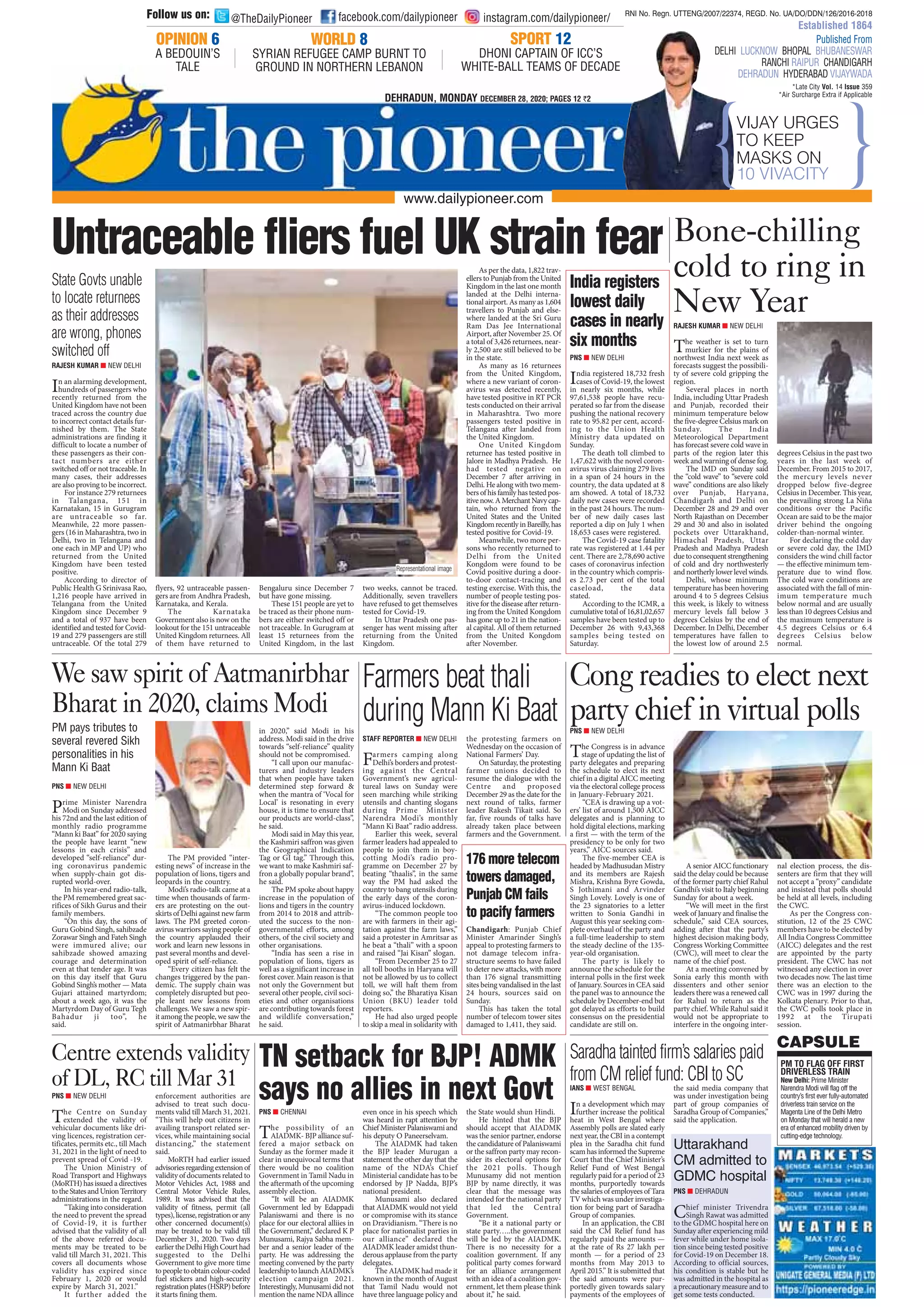 Pioneer Dehradun-english-edition-2020-12-28 | PDF | Civic affairs ...