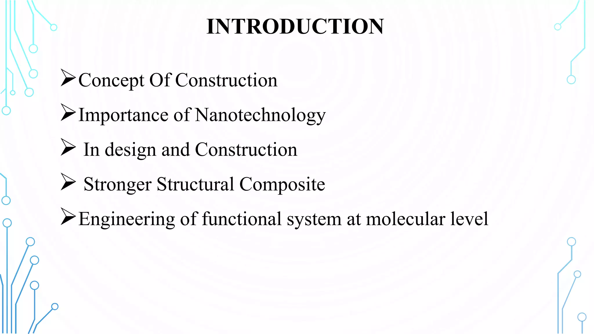 nanotechnology in civil engineering | PPTX