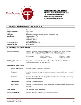 Pioneer Forensics - PF021 - PF022 - Hydrochloric Acid.pdf