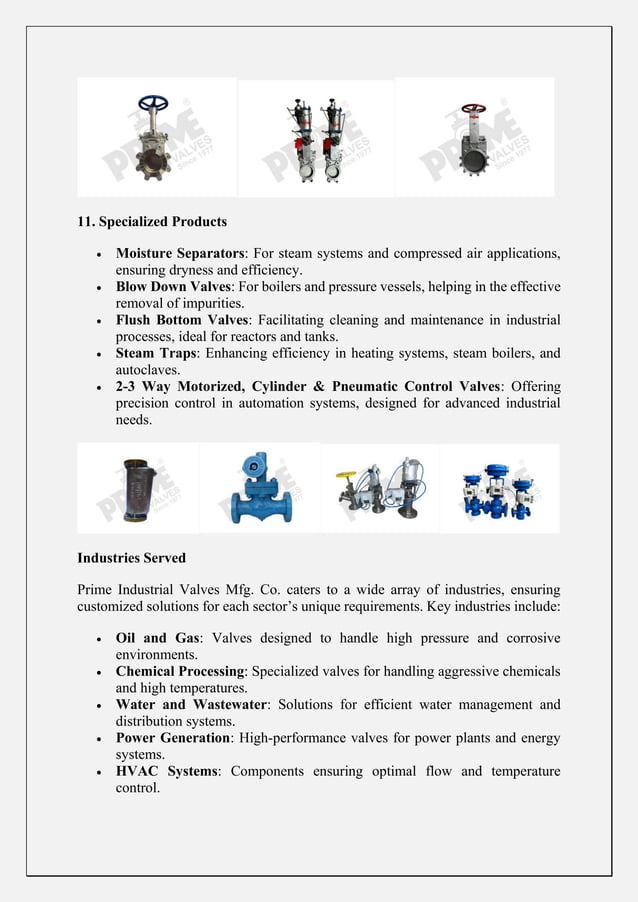 Pioneering Excellence in Industrial Valve Manufacturing Since 1977 | PDF