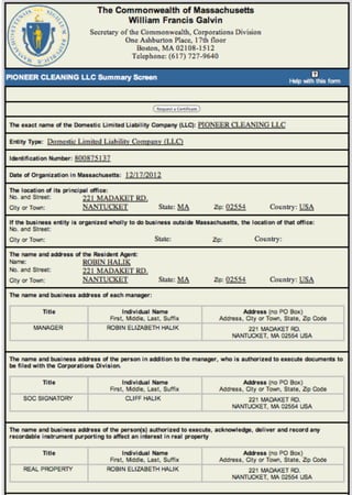 Pioneer ma sec of state | PDF