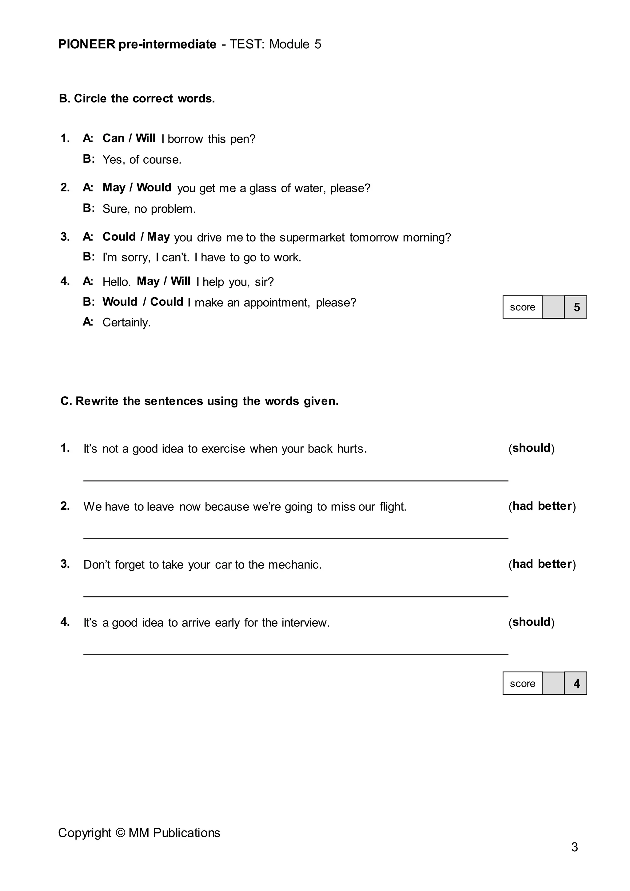 Pioneer pre intermediate-tests_module_5 | DOC