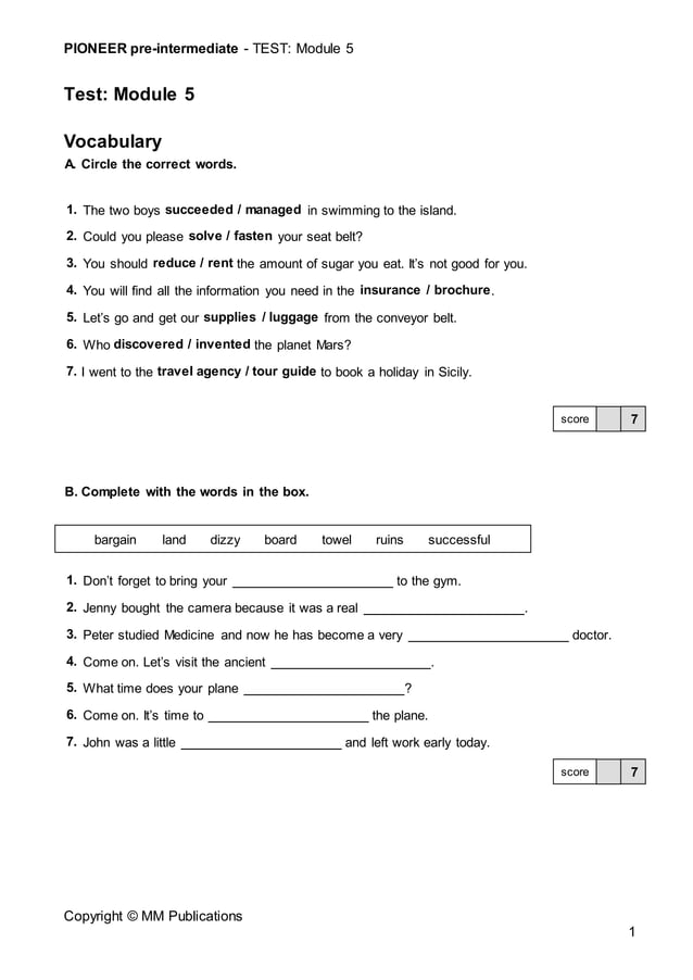 Pioneer pre intermediate-tests_module_5 | DOC