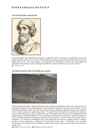 Pioneers in acoustics | PDF