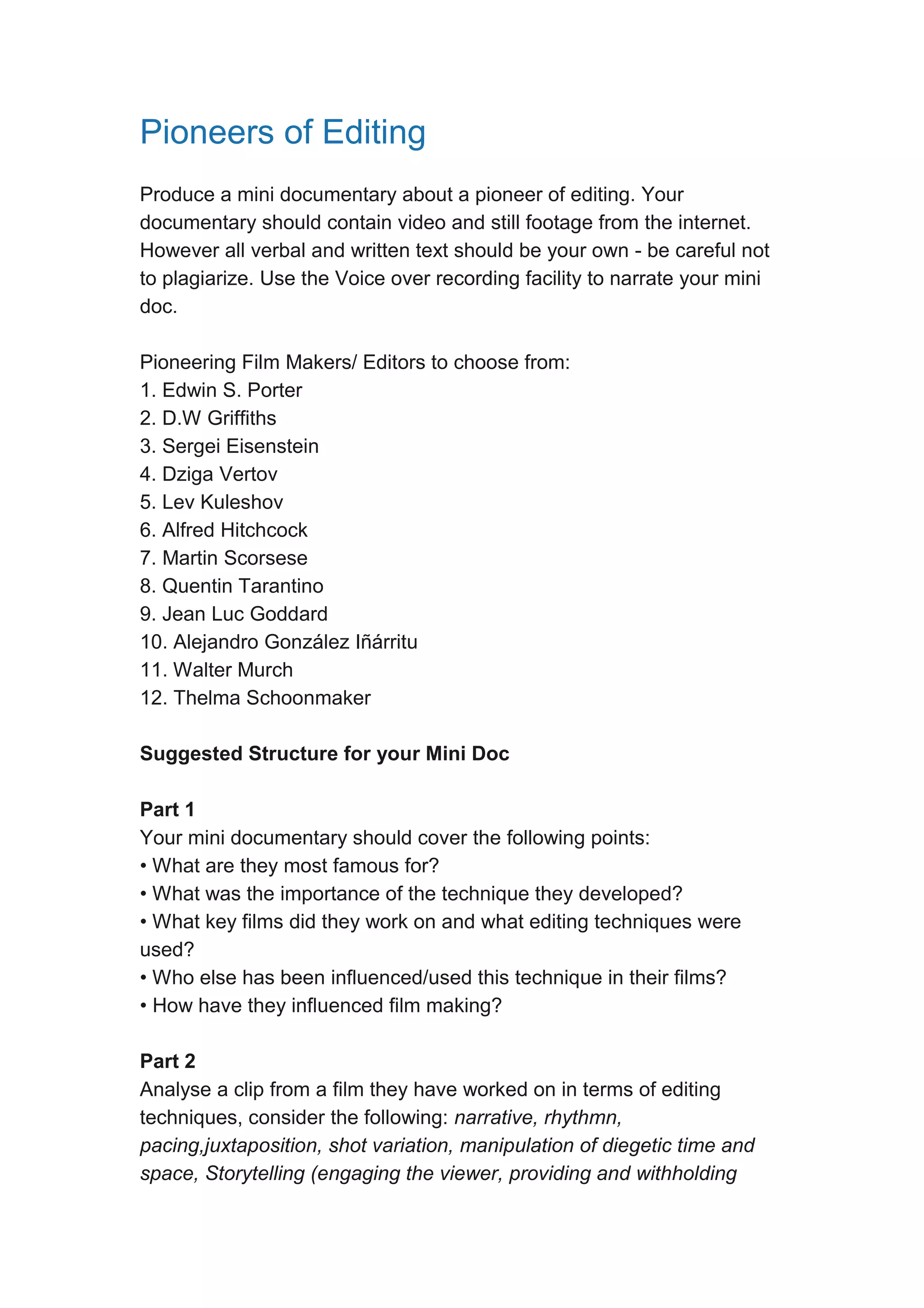 Pioneers of editing | DOCX