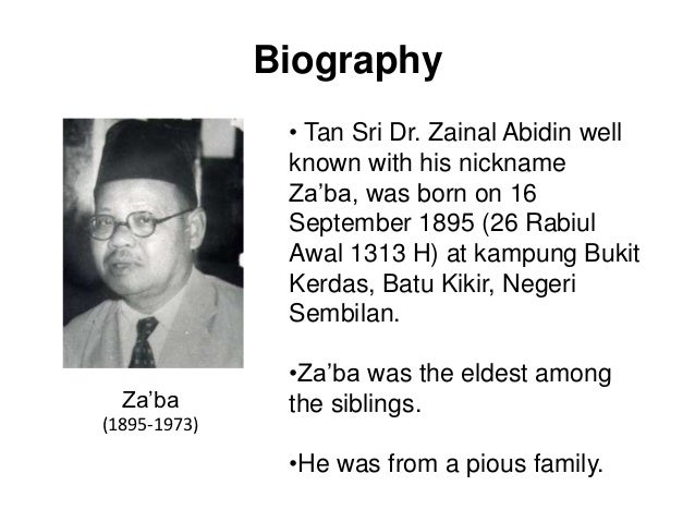 Pioneers of Education- Za'ba