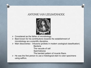 Pioneers of microbiology | PPTX