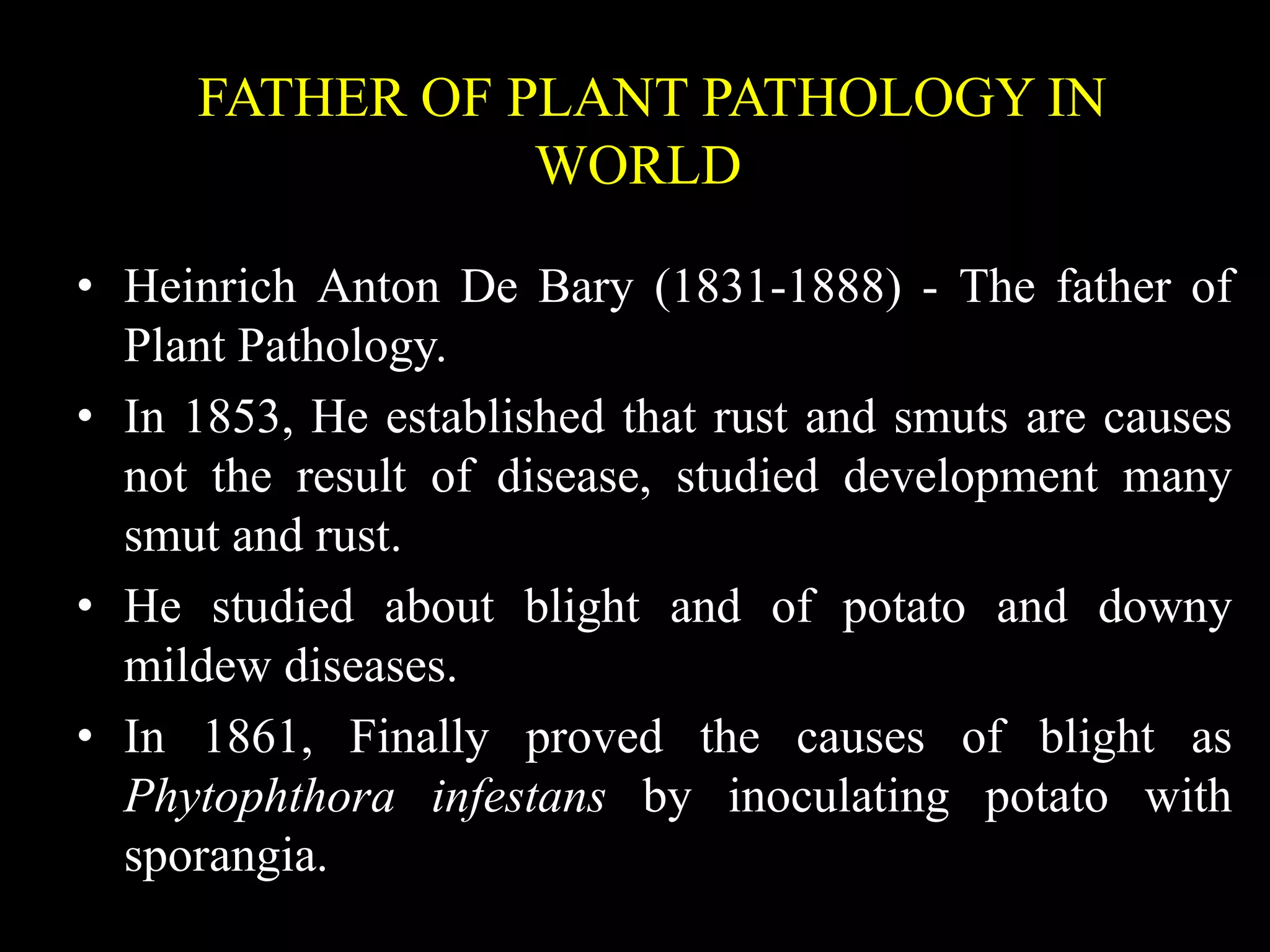Pioneers of plant pathology | PPTX