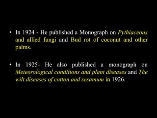 Pioneers of plant pathology | PPTX