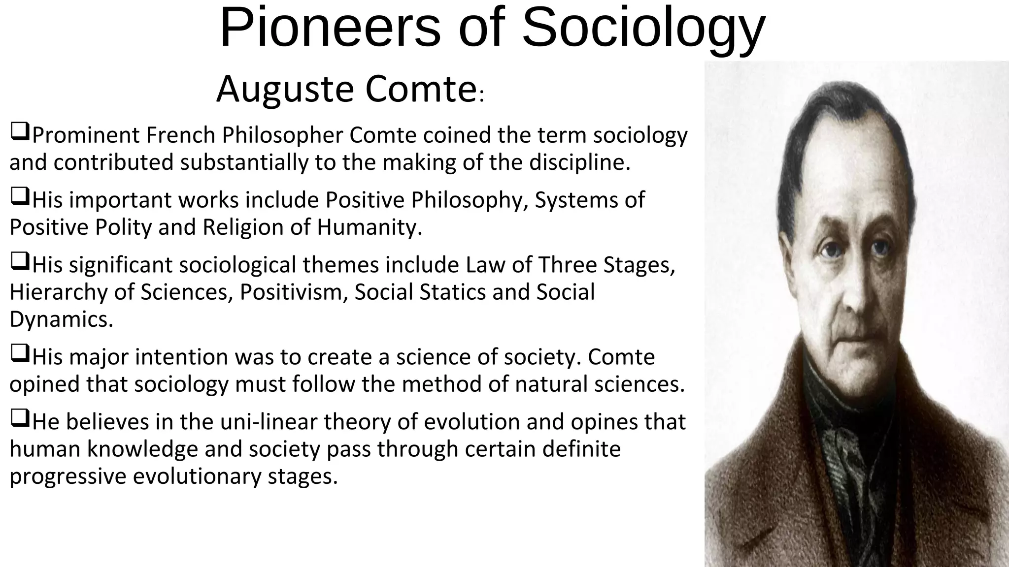 Pioneers of sociology | PPT