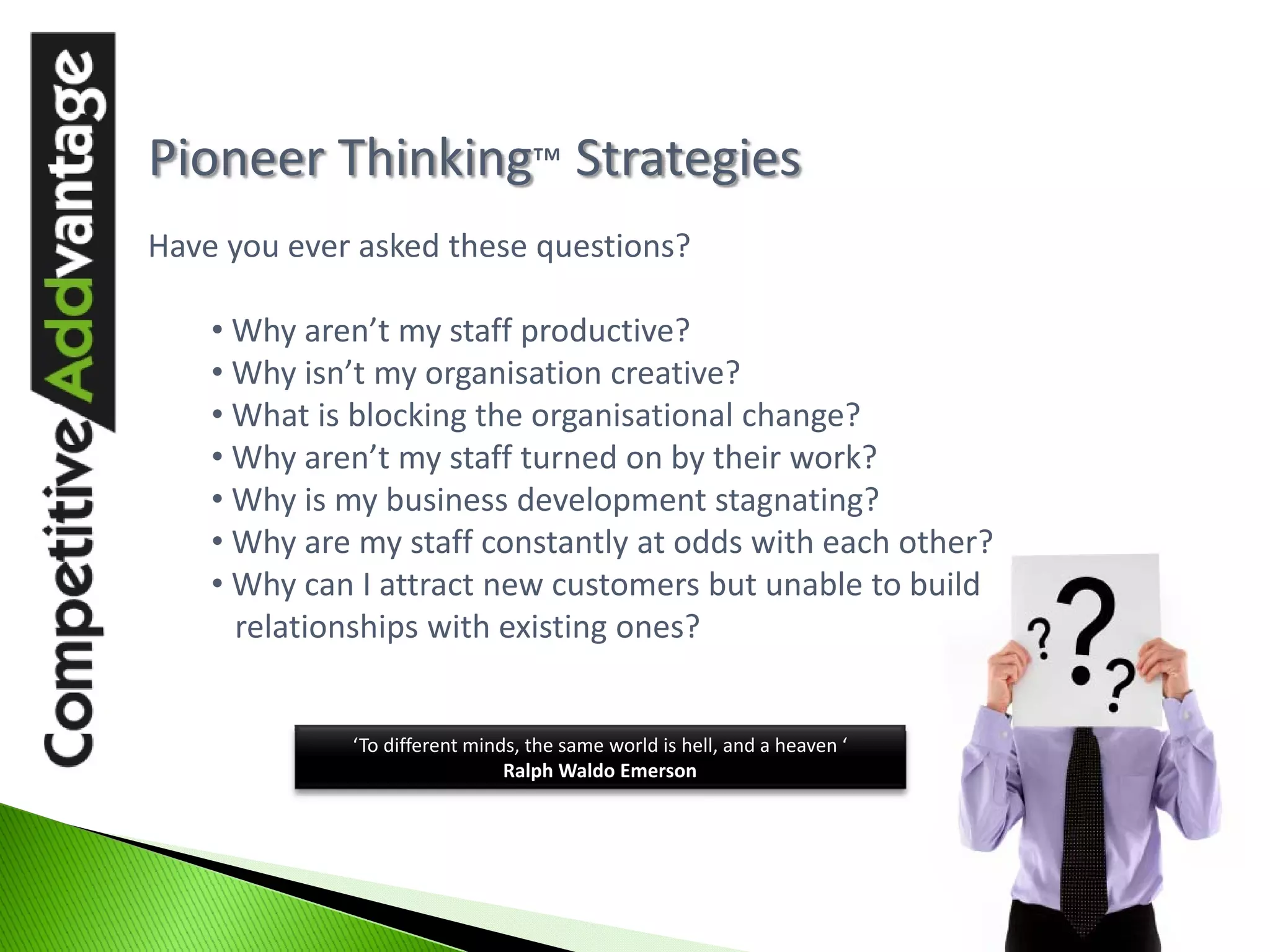 Pioneer Thinking Strategies Client Ppt | PPT