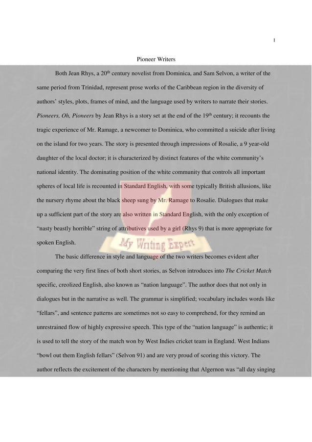 Pioneer writers | PDF