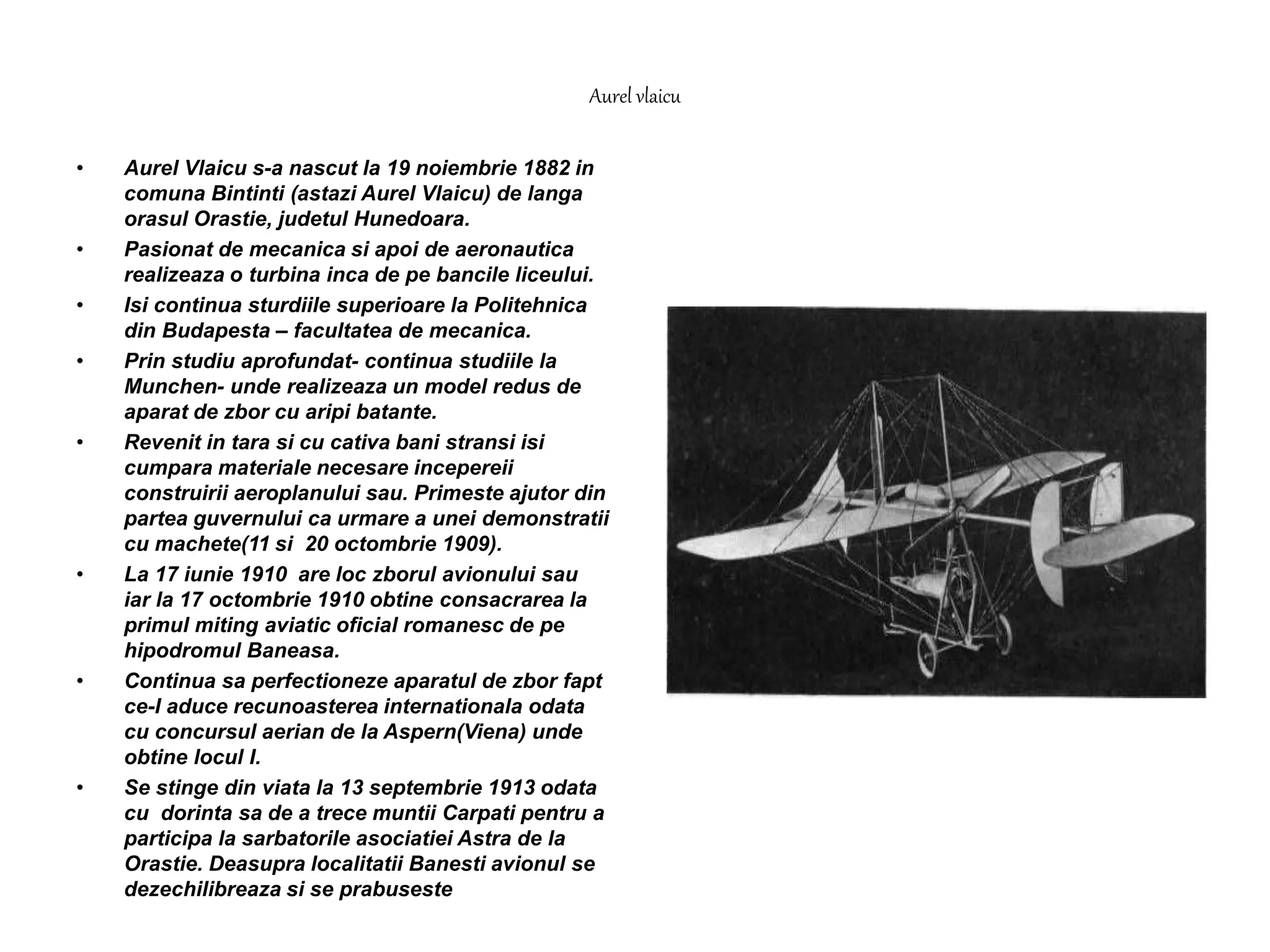 Pionierii aviatiei romanesti | PPT