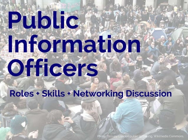 Public Information Officers: Roles, Skills, Networking | PPTX