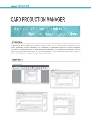 CARD PRODUCTION MANAGER | PDF