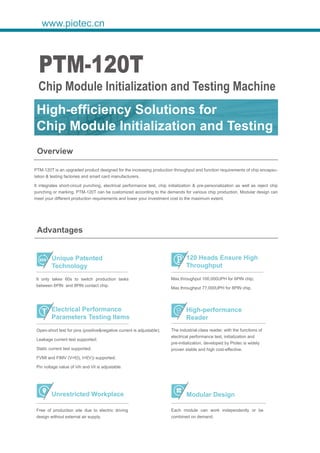 Chip Module Initializaiton and Testing Machine PTM-120T | PDF