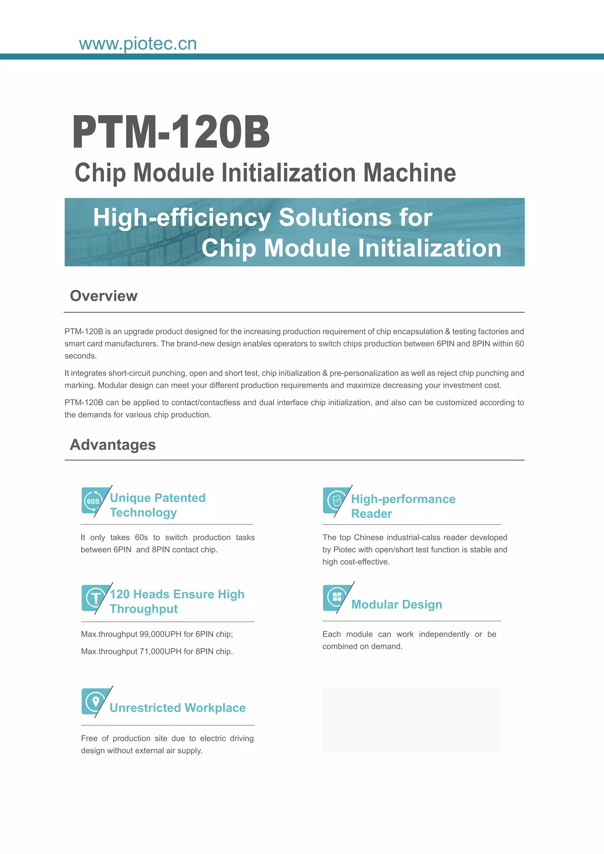 Chip module initialization machine PTM-120B | PDF