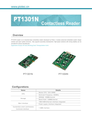 Contactless Reader PT1301N | PDF