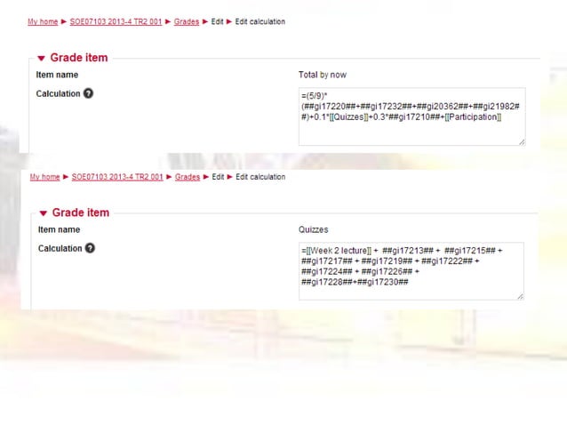 The Moodle Gradebook as a tool inducing regular revisions in students' learning process Piotr ...