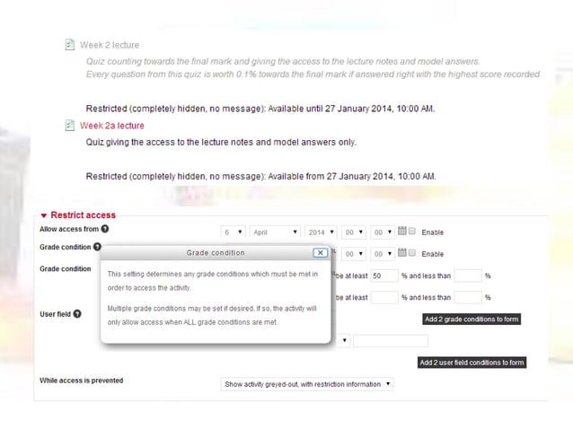 The Moodle Gradebook as a tool inducing regular revisions in students' learning process Piotr ...