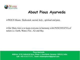 Pious ayurveda | PPT