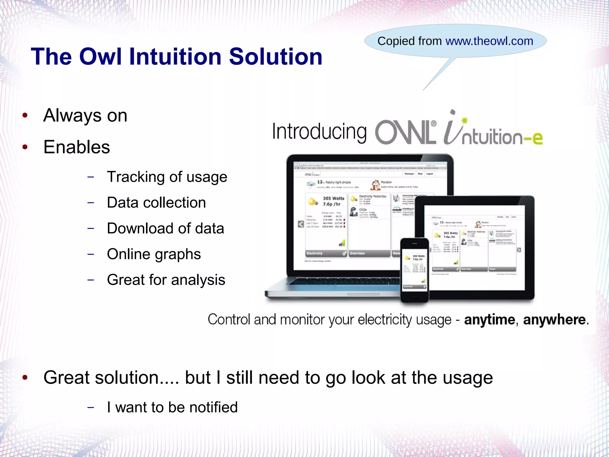 RaspberryPi Owl Intuition Electricity Project | ODP