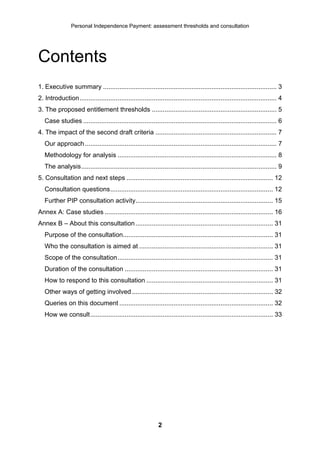 PIP assessment thresholds and consultation | PDF