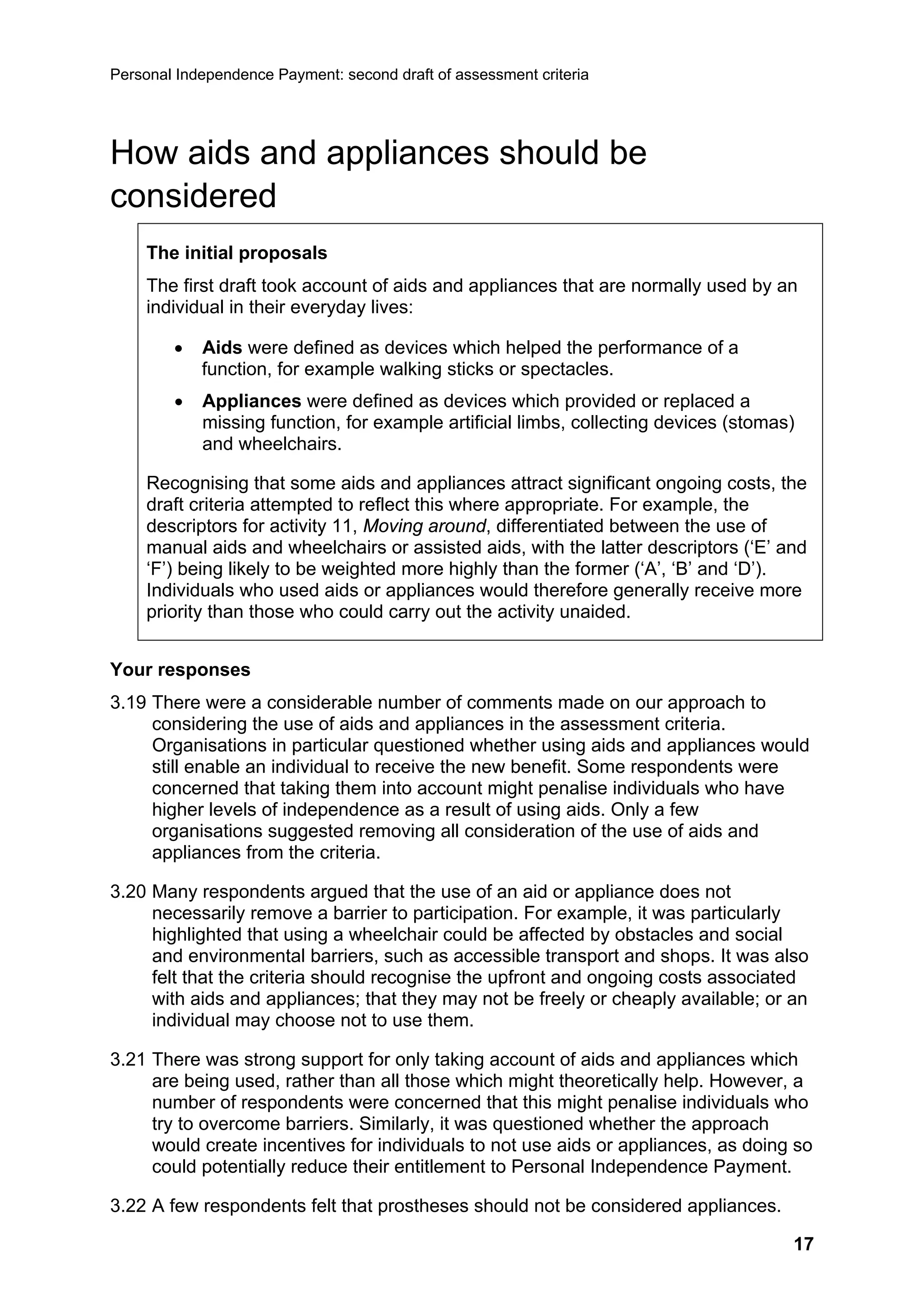 PIP second draft assessment criteria (explanatory note) | PDF