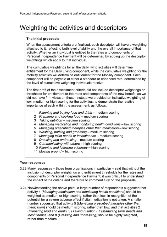 PIP second draft assessment criteria (explanatory note) | PDF