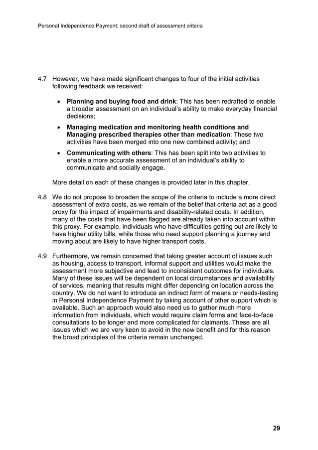PIP second draft assessment criteria (explanatory note) | PDF