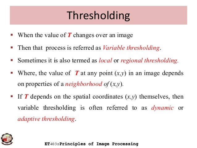 What Is Thresholding In Image Processing