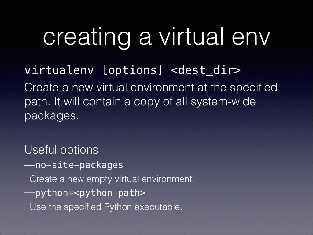 Pip And Virtualenv pip-and-virtualenv