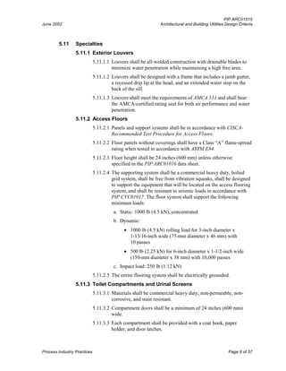 Pip arc01015(architechtural & building utilities design criteria) | PDF