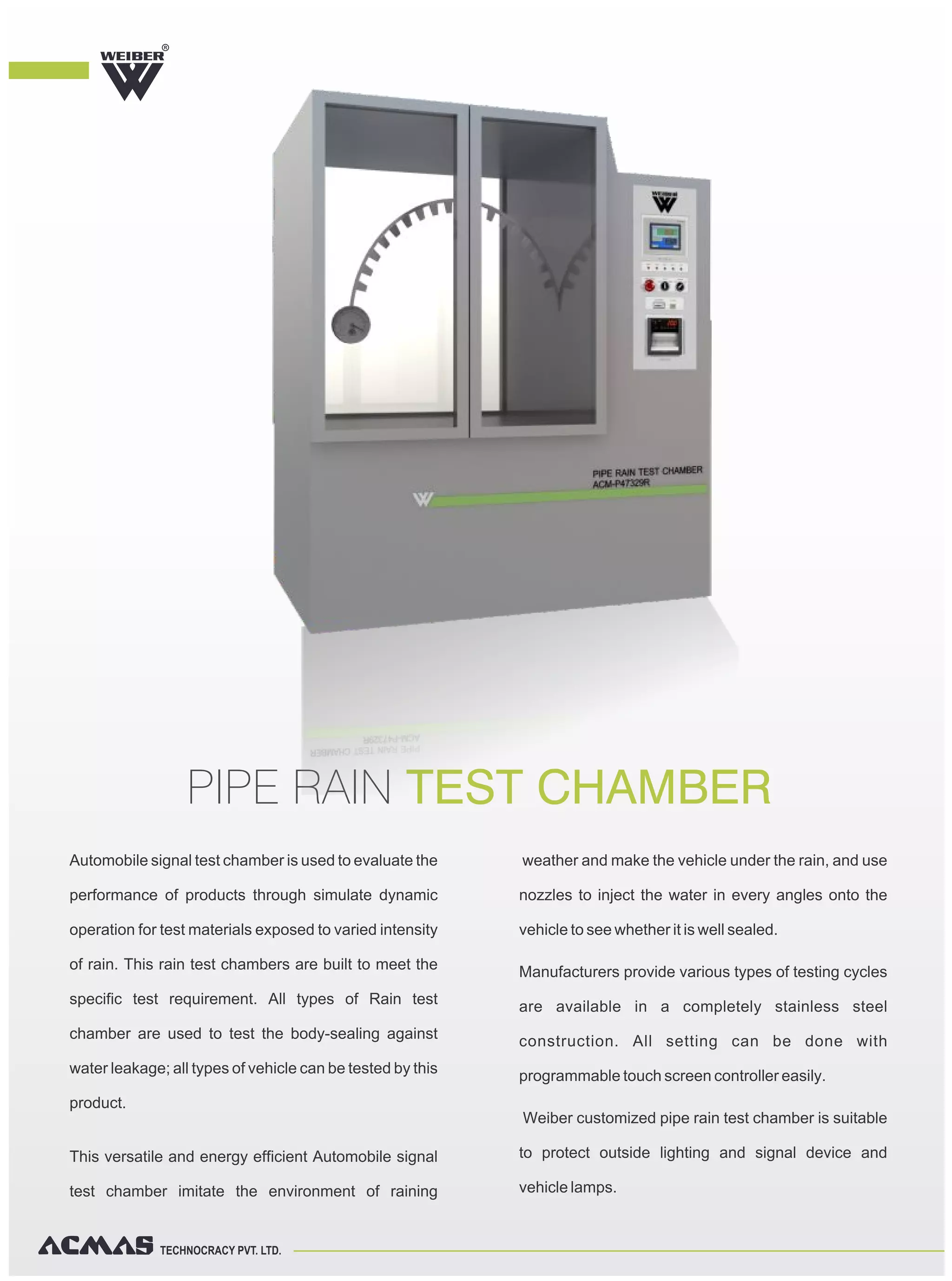 Pipe rain-test-chamber | PDF