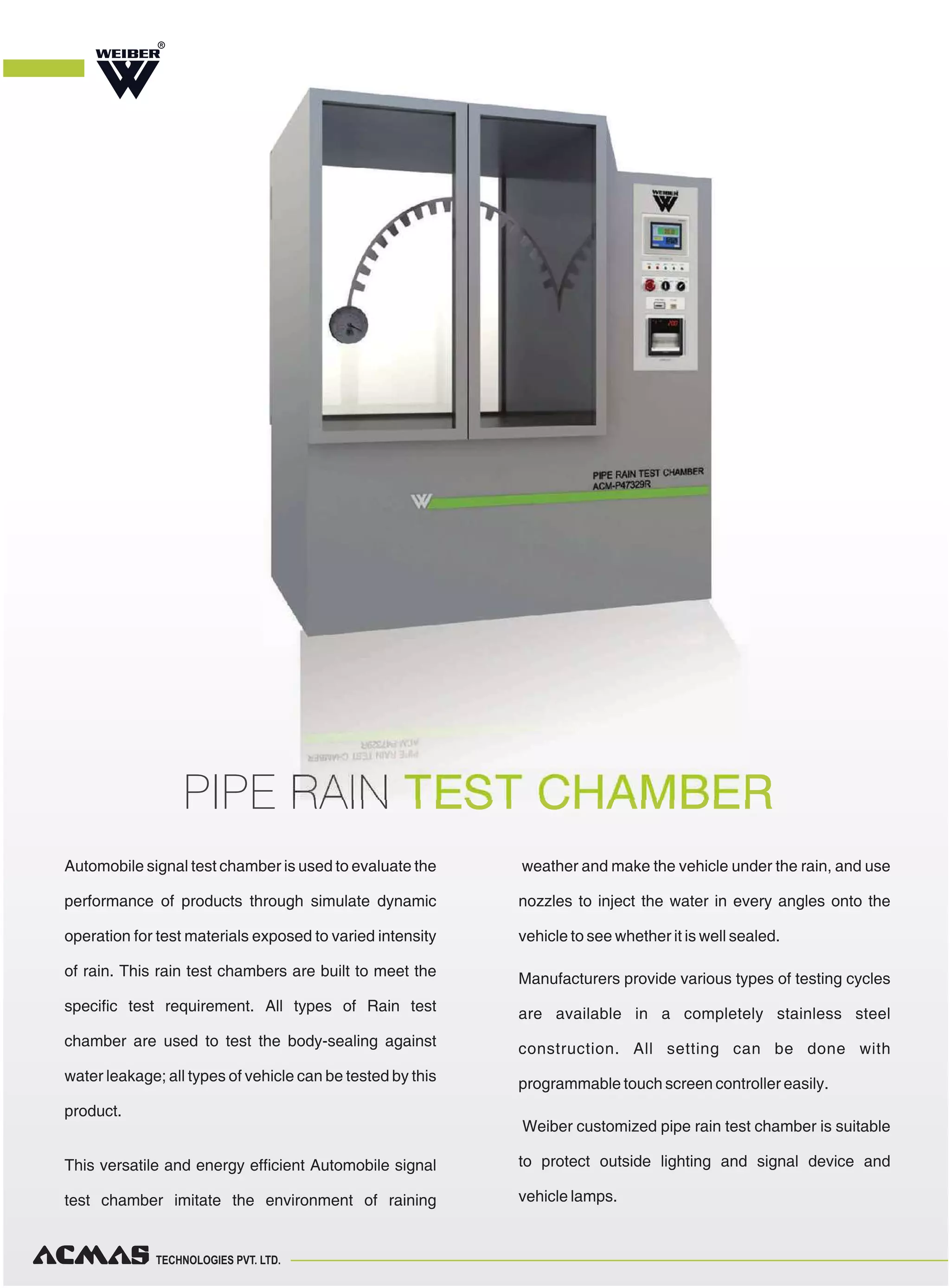 Pipe rain-test-chamber | PDF