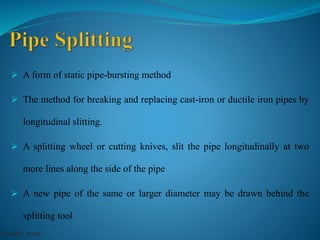 Pipe Replacement Method | PPTX | Technology & Computing